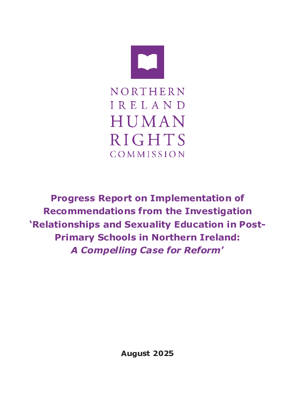 Publication Progress Report On Implementation Of Recommendations From