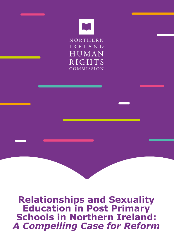 Publication NIHRC Report Relationships And Sexuality Education In Publication NIHRC Report Relationships And Sexuality Education In